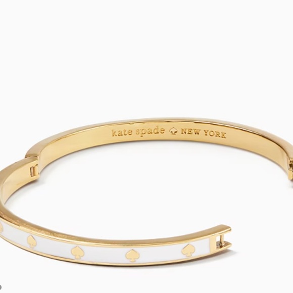 kate spade | Jewelry | Kate Spade Spot The Spade Enamel Hinged Bangle ...